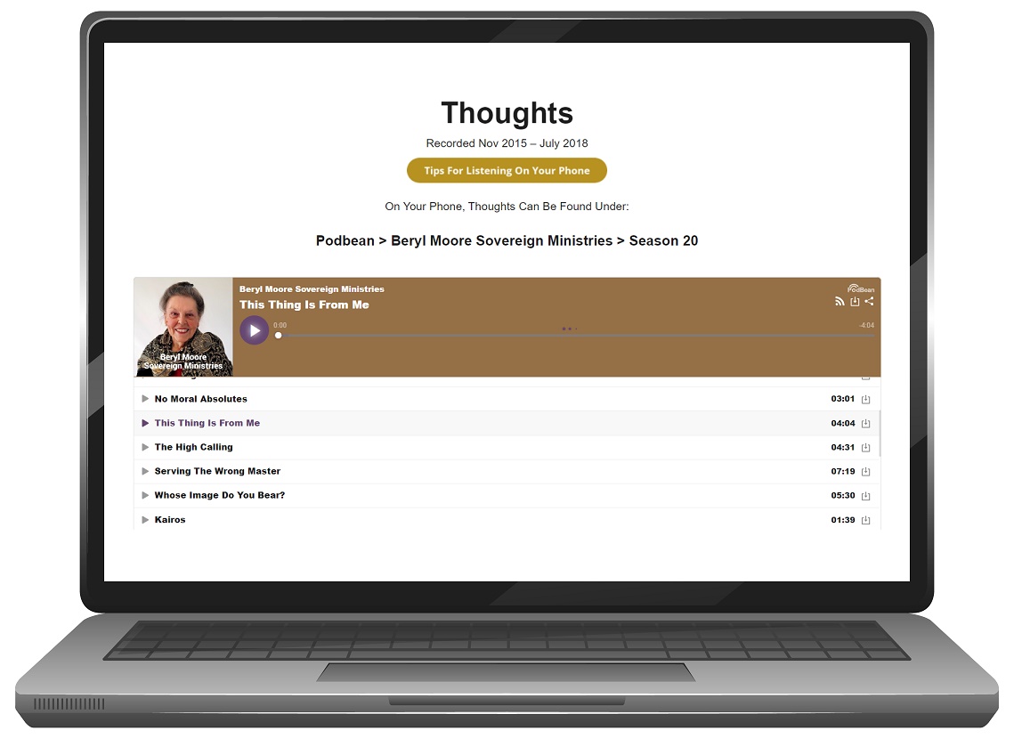 Tips For Listening On Your Phone – Beryl Moore – Sovereign Ministries